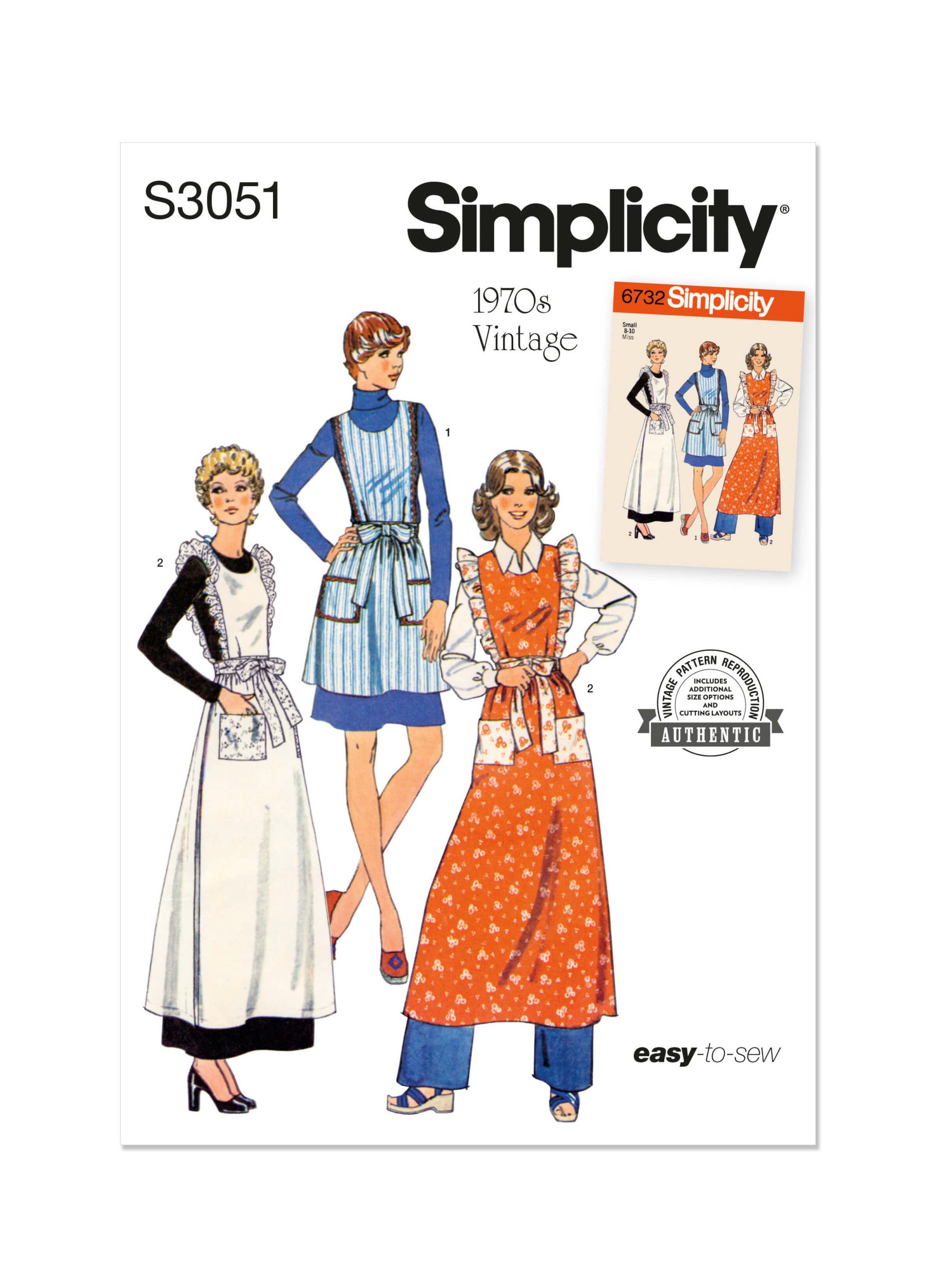 Simplicity Sewing Pattern S3051 Misses’ Apron in Two Lengths ...