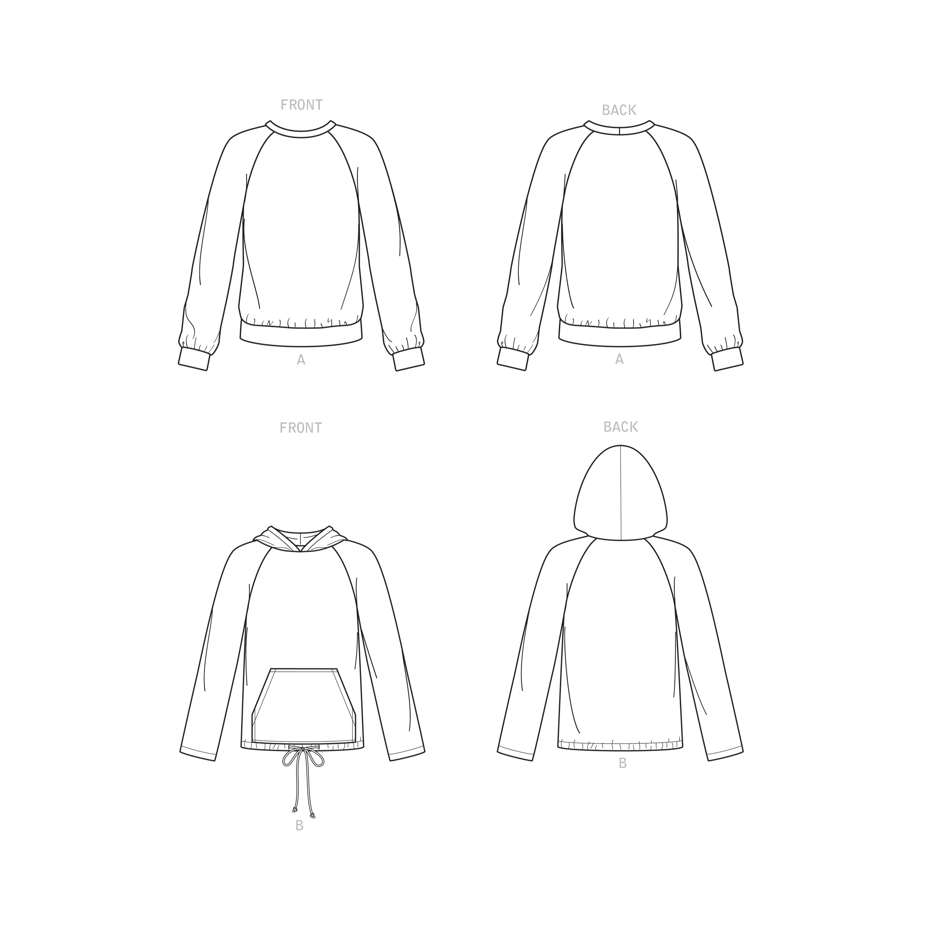 Simplicity Sewing Pattern S9240 Unisex Raglan Pullover Sweaters ...