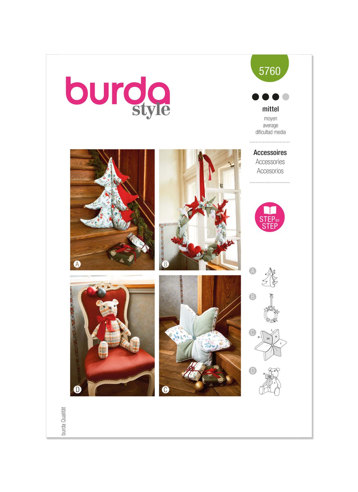 Burda Style Pattern 5760 Crafts - Sewdirect Australia