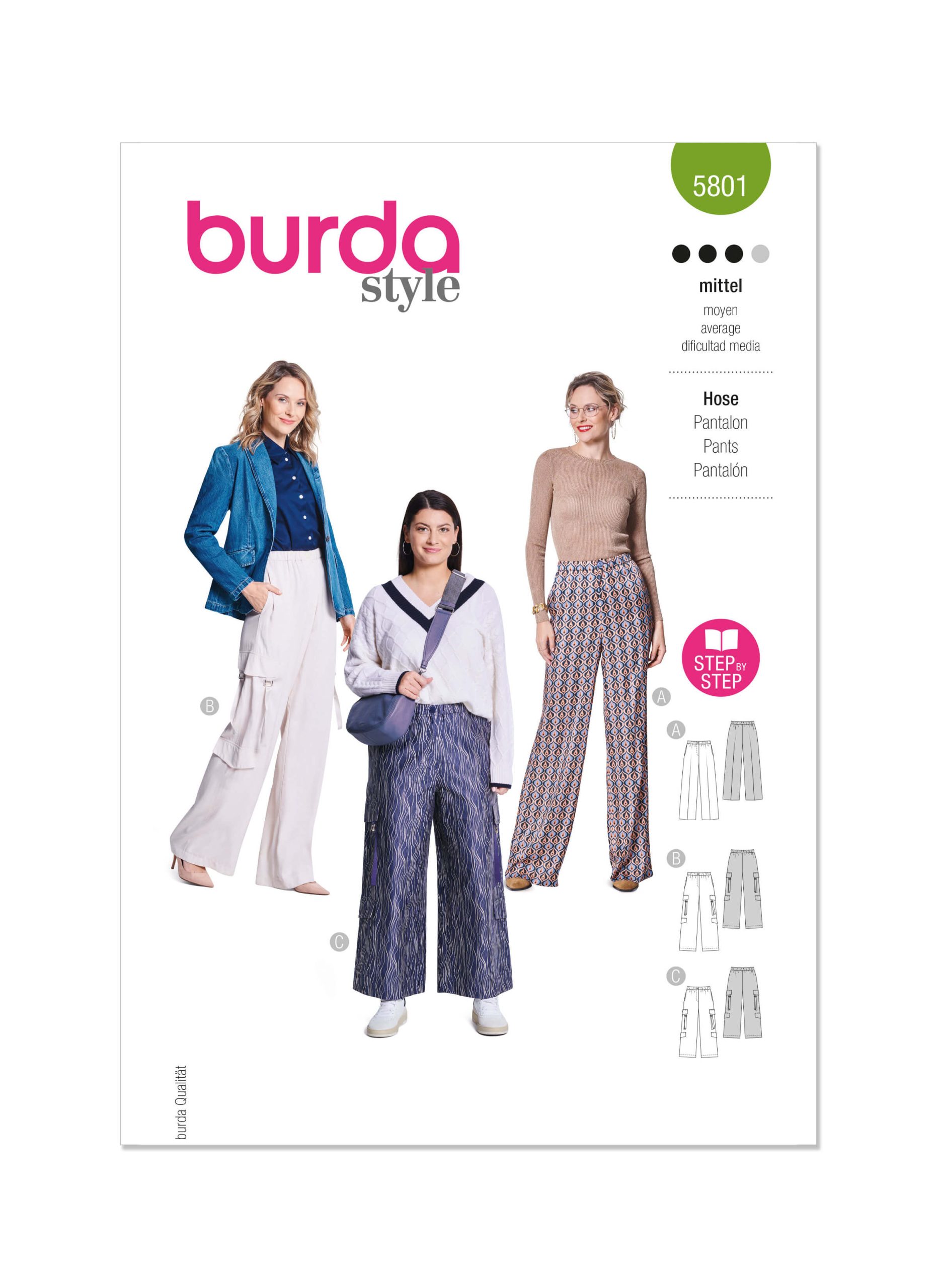 Burda Style Pattern 5801 Misses’ Trouser Pants - Sewdirect Australia