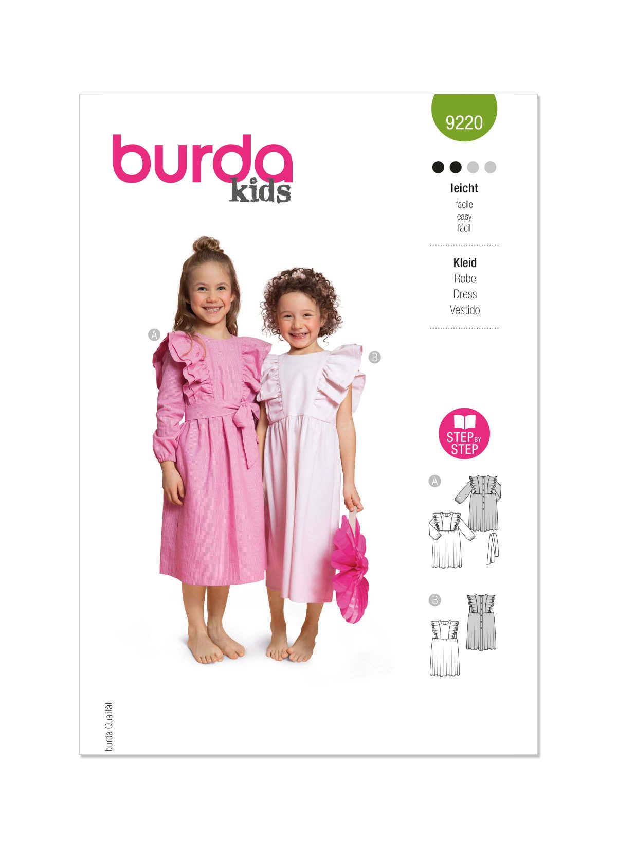 Burda Style Pattern 9220 Children’s Dress - Sewdirect Australia