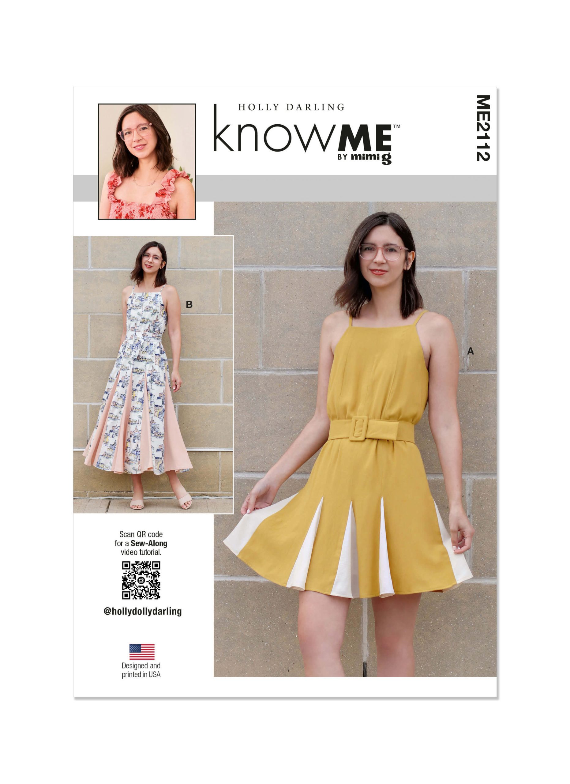 Know Me Sewing Pattern ME2112 Misses’ Dress in Two Lengths and Belt by ...