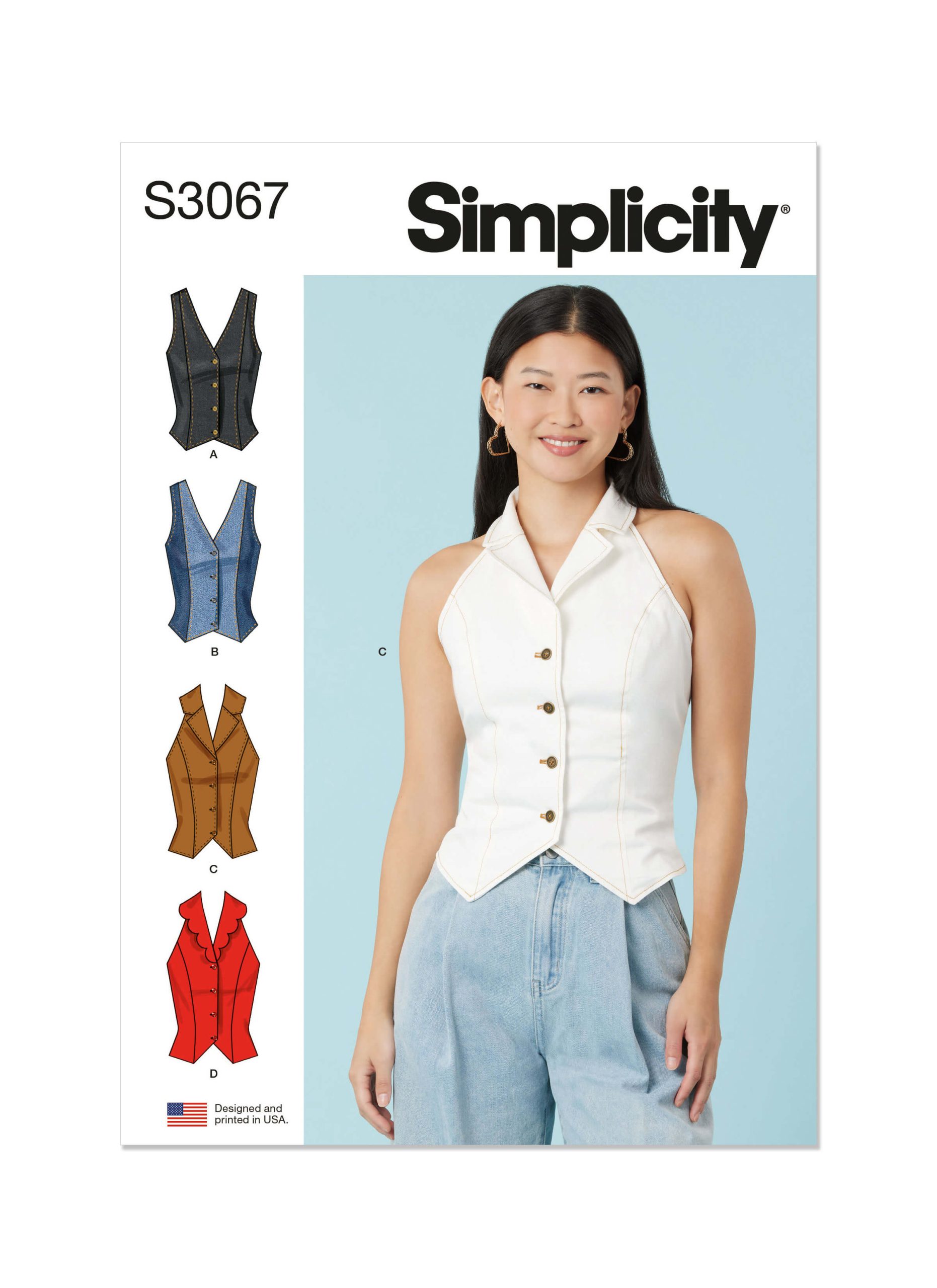 Simplicity Sewing Pattern S3067 Misses’ Tops - Sewdirect Australia