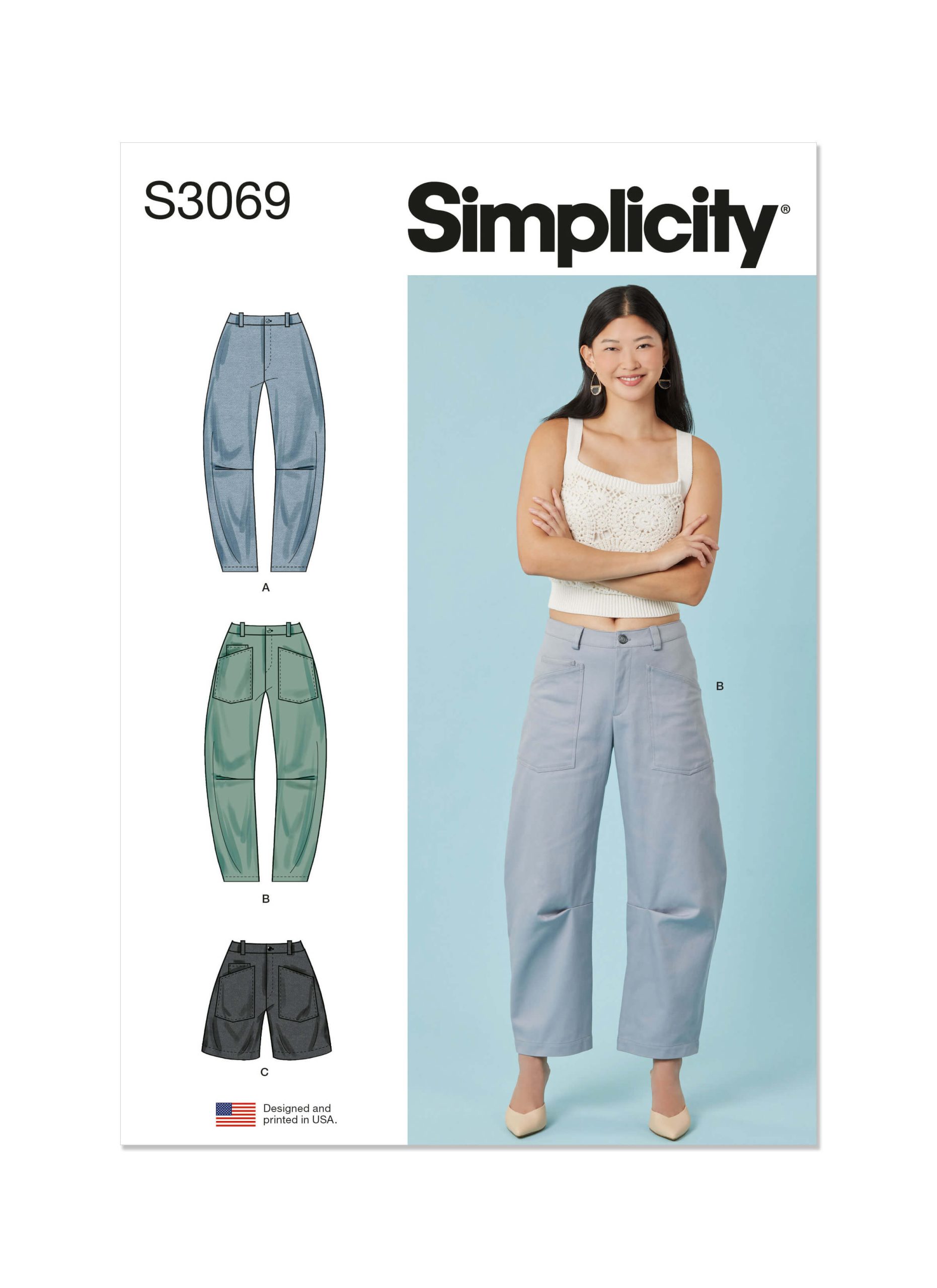 Simplicity Sewing Pattern S3069 Misses’ Trousers and Shorts - Sewdirect ...