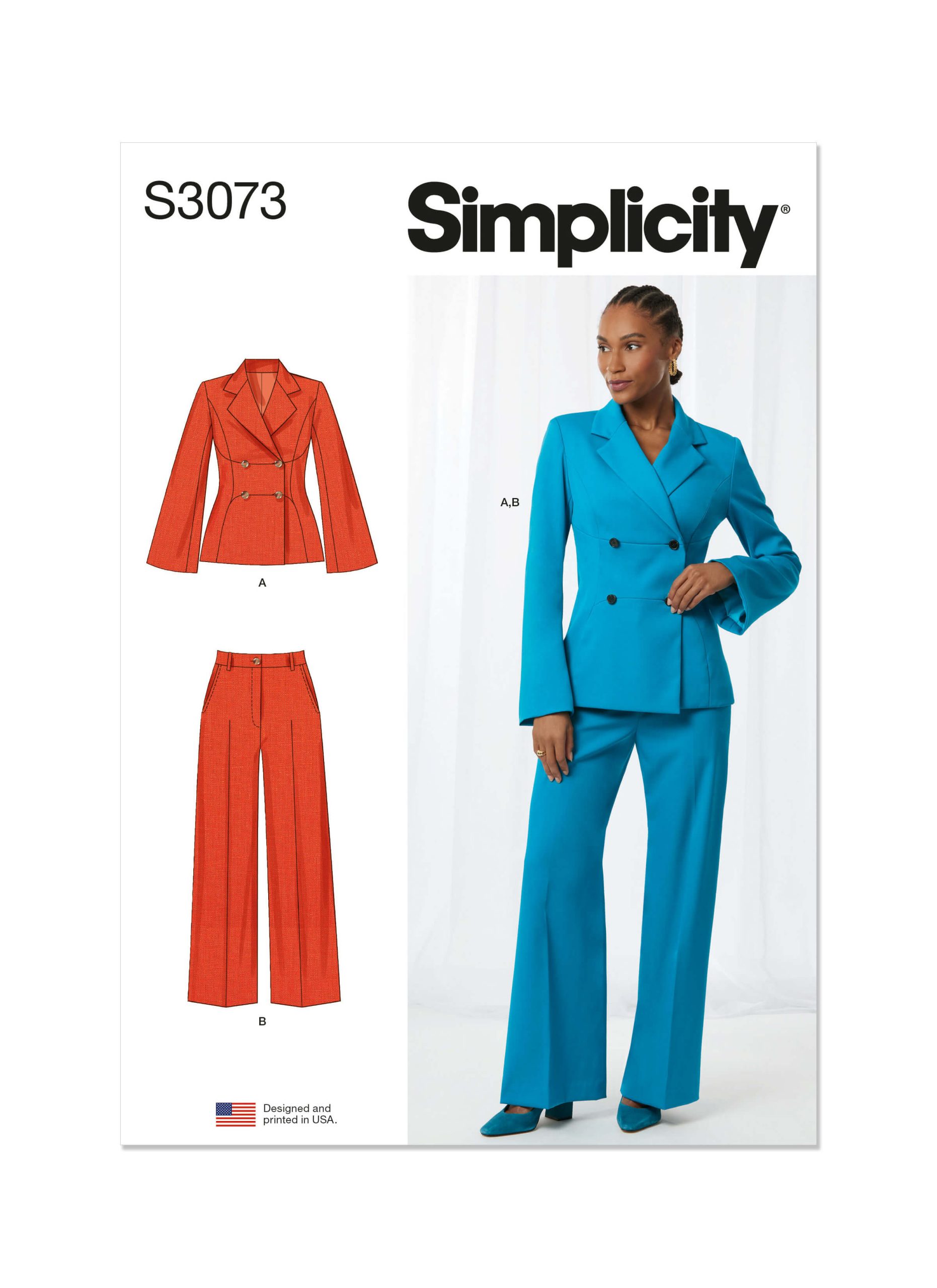 Simplicity Sewing Pattern S3073 Misses’ and Women’s Jacket and Trousers ...