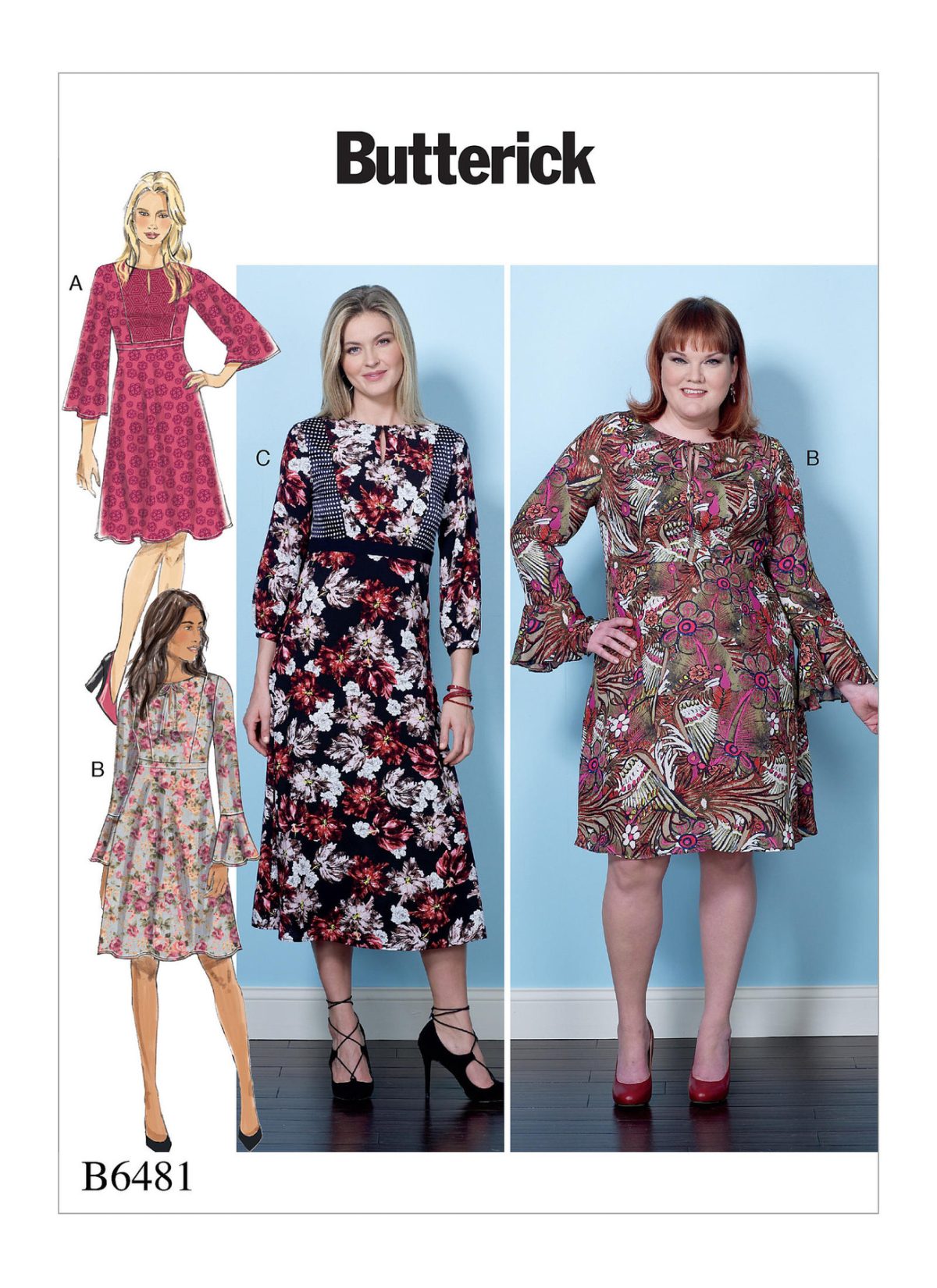 Butterick Sewing Pattern B6481 Misses’/Women’s Dresses with Waistband ...