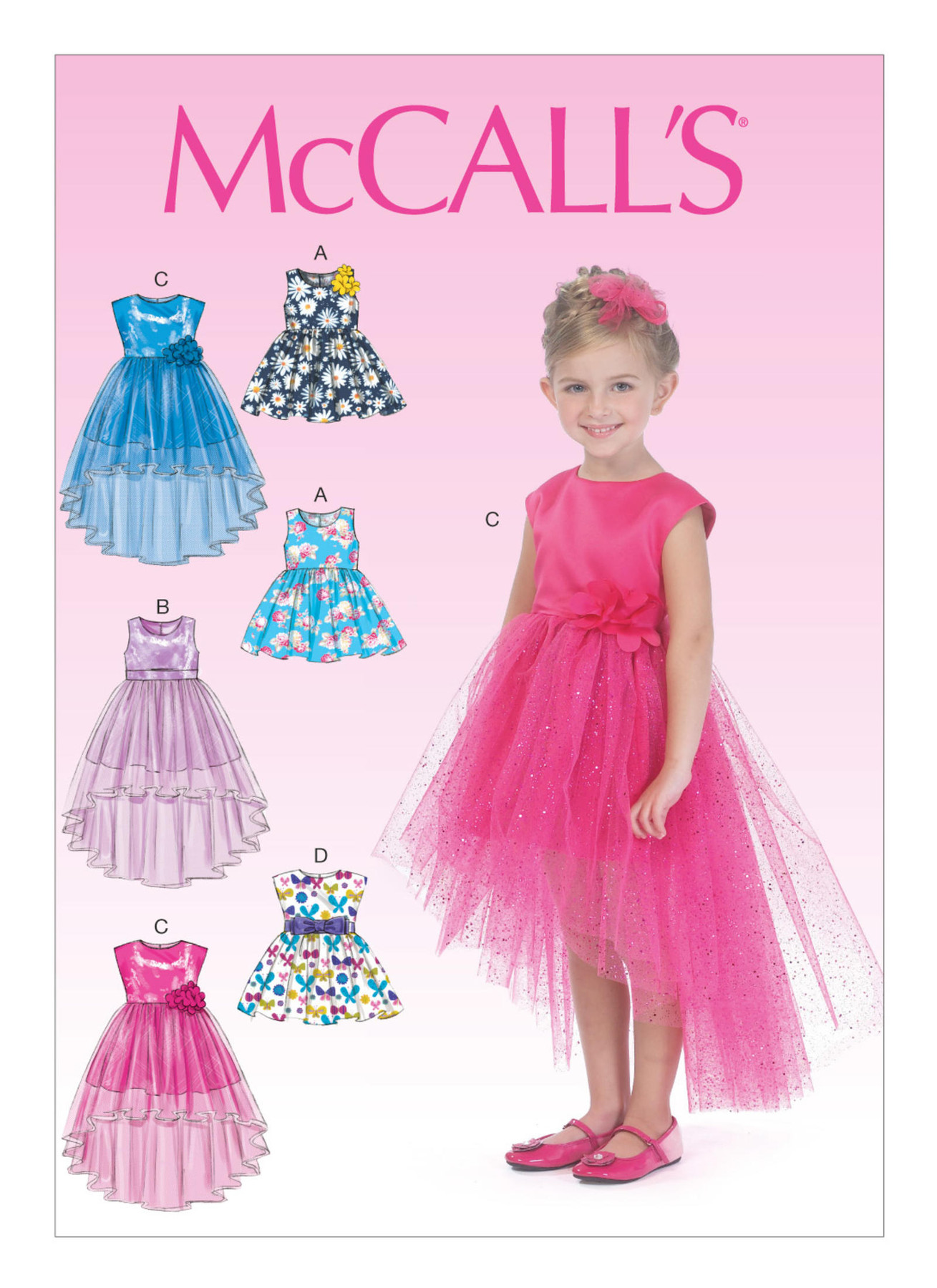 McCall’s Sewing Pattern M7077 Children’s/Girls’ Gathered-Waist Dresses ...