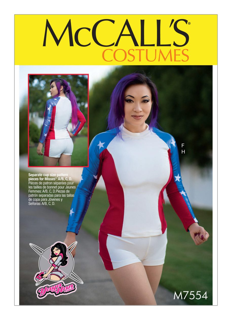 McCall’s Sewing Pattern M7554 Paneled, Raglan-Sleeve Tops, Stirrup ...