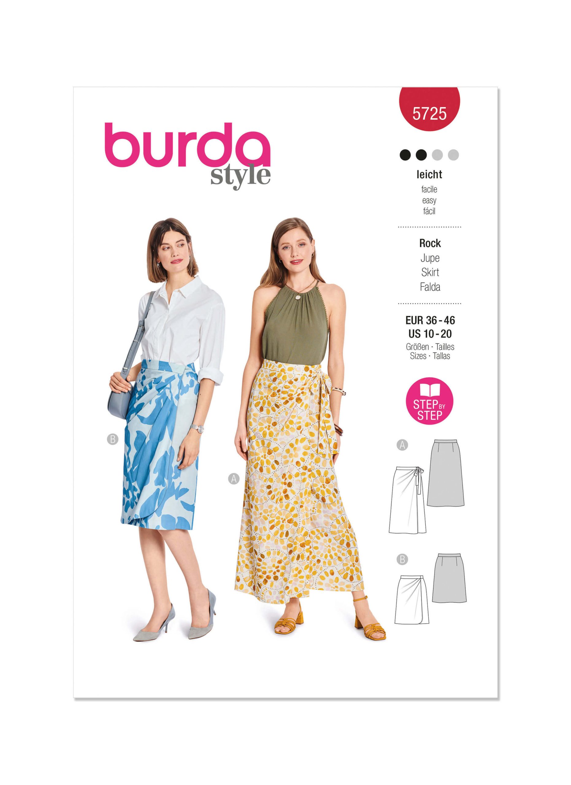 Burda Style Sewing Pattern 5725 Misses’ Skirt - Sewdirect Australia