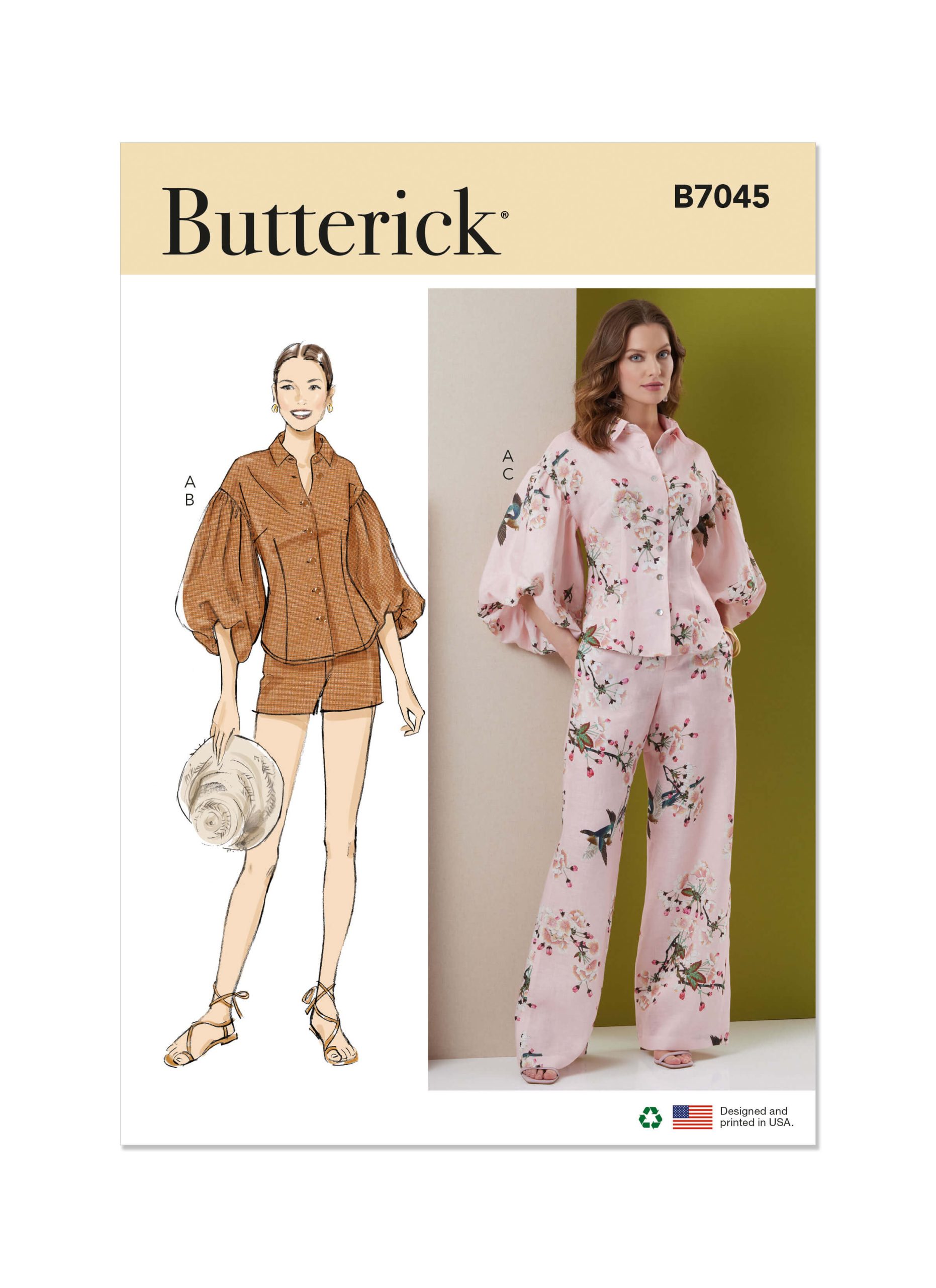 Butterick Sewing Pattern B7045 Misses’ and Miss Petite Top, Shorts and ...