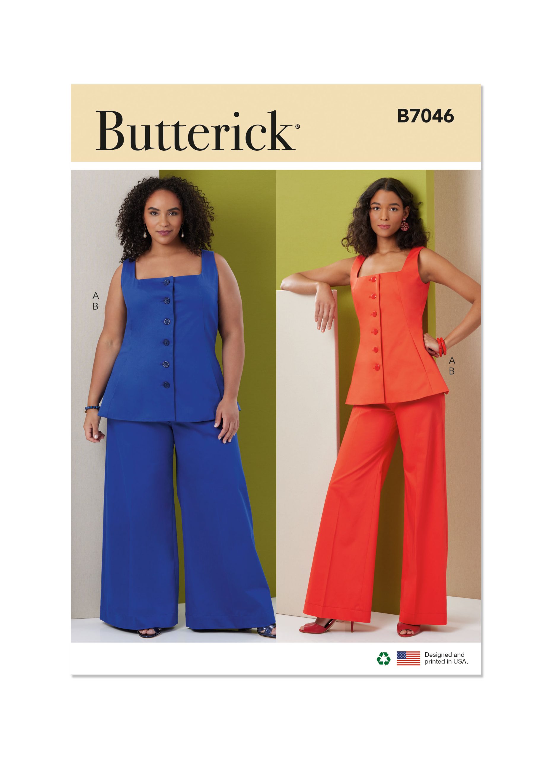 Butterick Sewing Pattern B7046 Misses’ and Women’s Top and Pants ...