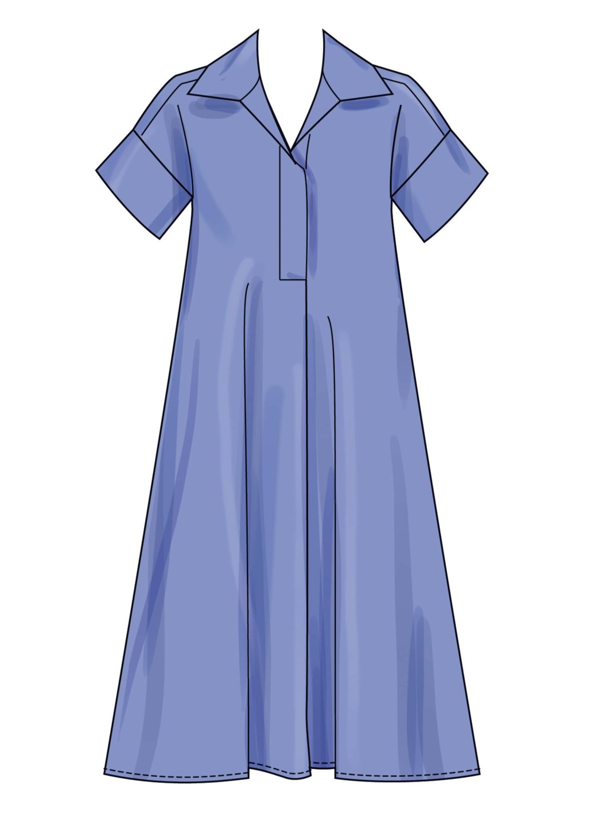 Simplicity Sewing Pattern S3130 Misses’ Collared Dress in Three Lengths ...