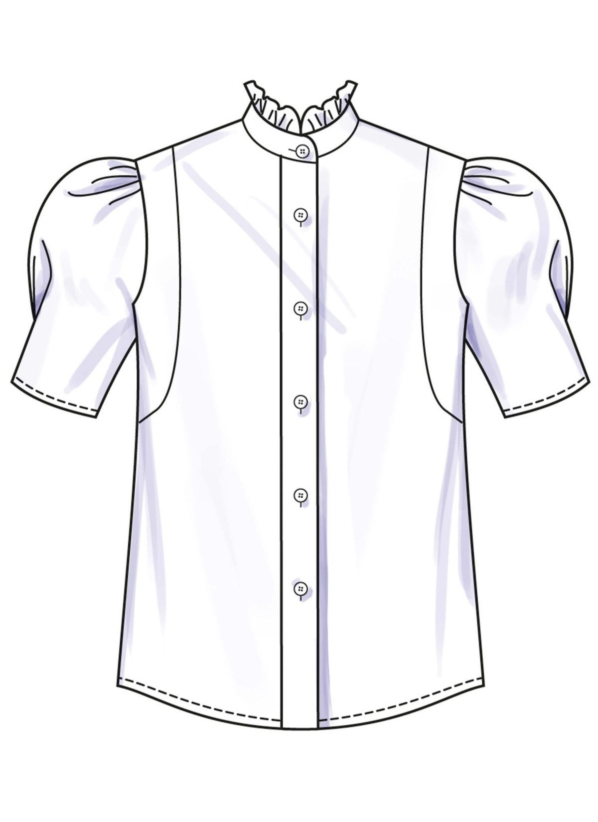 Simplicity Sewing Pattern S3134 Misses’ Ruffled Button Front Top with ...