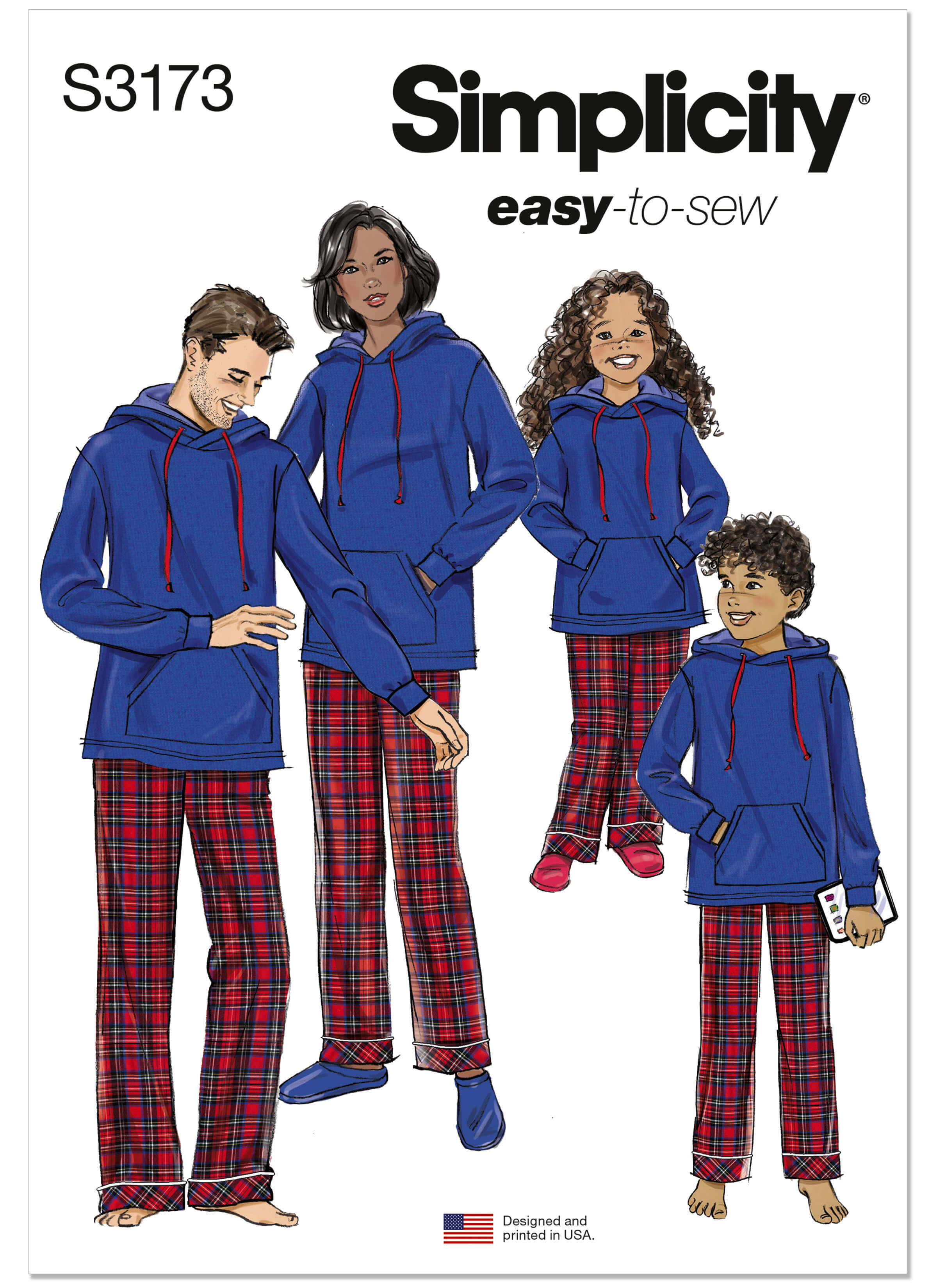 Simplicity Sewing Pattern S3173 Girl’s, Boy’s and Adult Knit Hoodie and ...